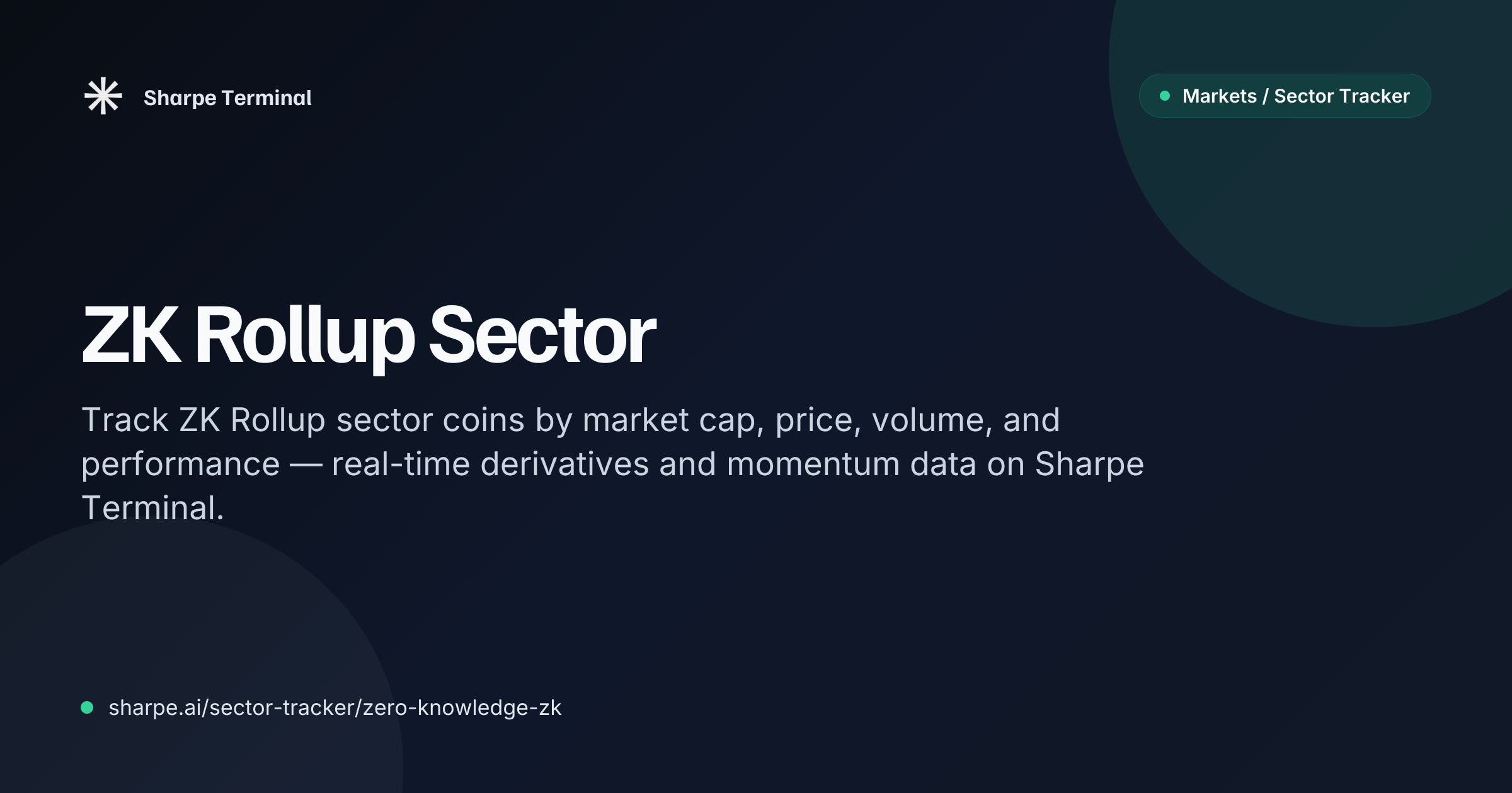 Top ZK Rollup Coins by Market Cap | Sharpe Terminal